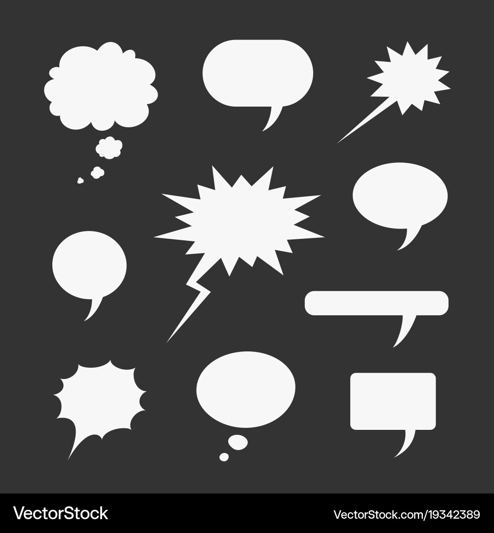 Set of symbols comic bubble Royalty Free Vector Image