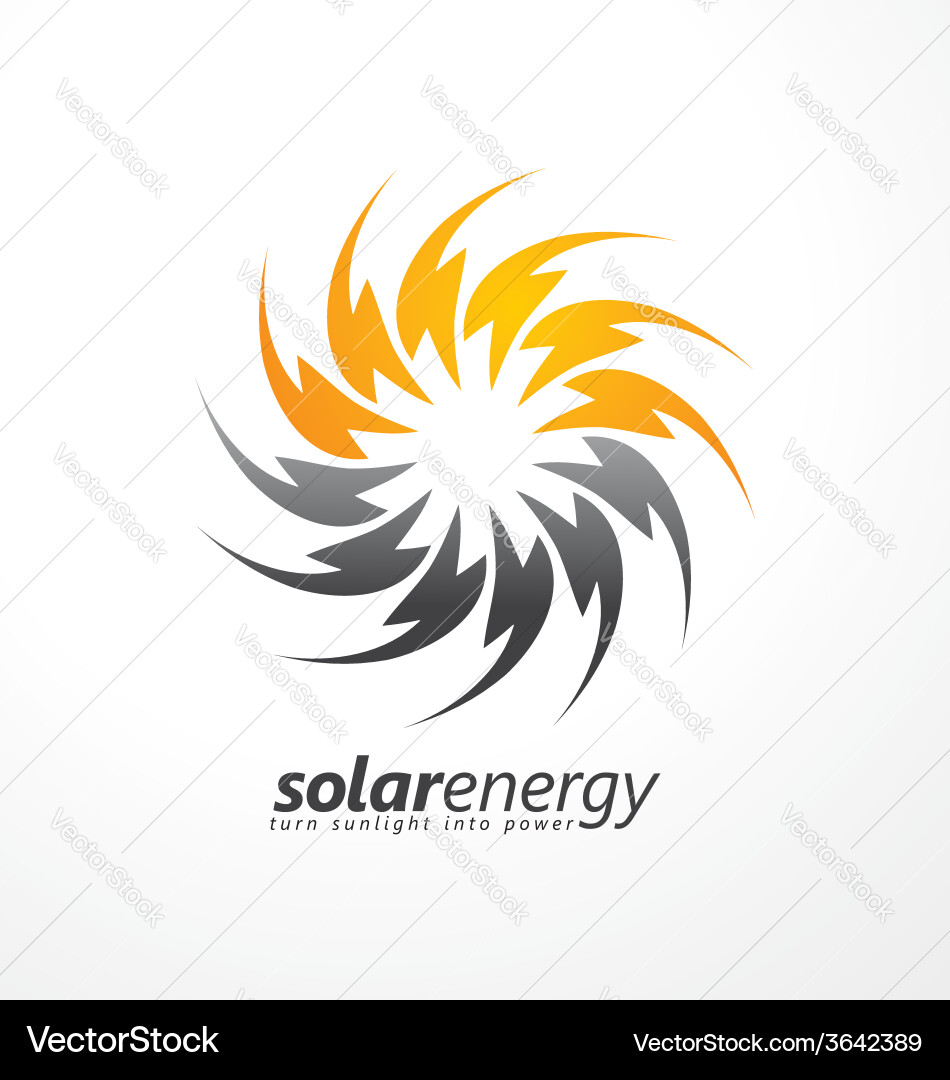 Solar Energy Logo - Sun Power Symbol Royalty Free Vector