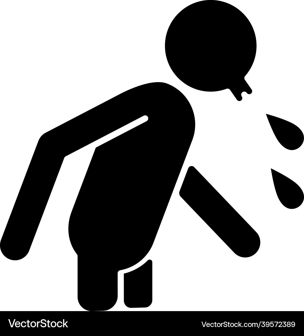 Spit black glyph icon Royalty Free Vector Image