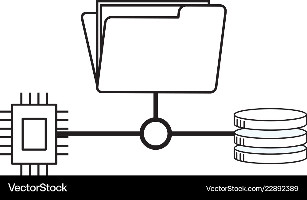 Technologie cpu Cartoon Lizenzfreies Vektorbild