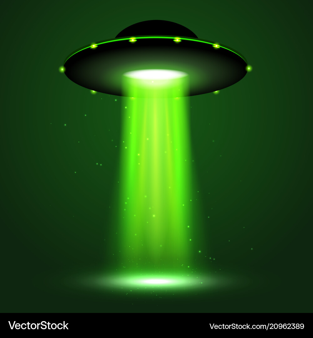 UFO Light Beam Royalty Free Vector Image - VectorStock