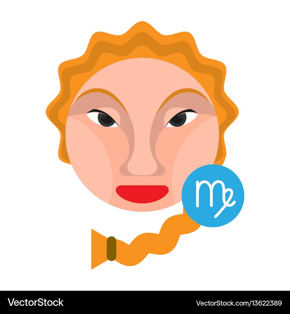 Virgo Zodiac Sign - Horoscope Symbol Royalty Free Vector