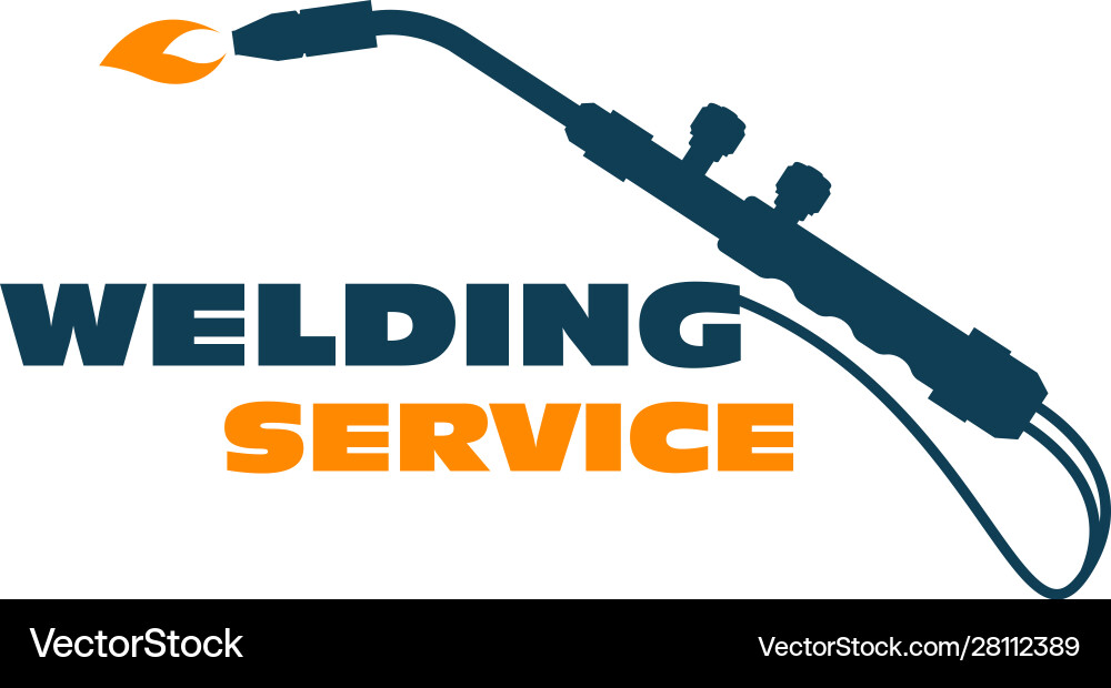 Welding icon - burner cutting torch weld service Vector Image