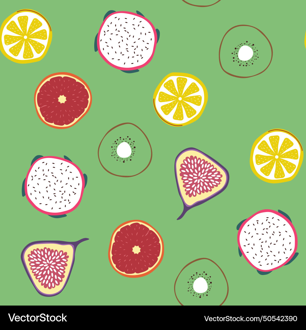 Citrus slices vibrant pattern Royalty Free Vector Image