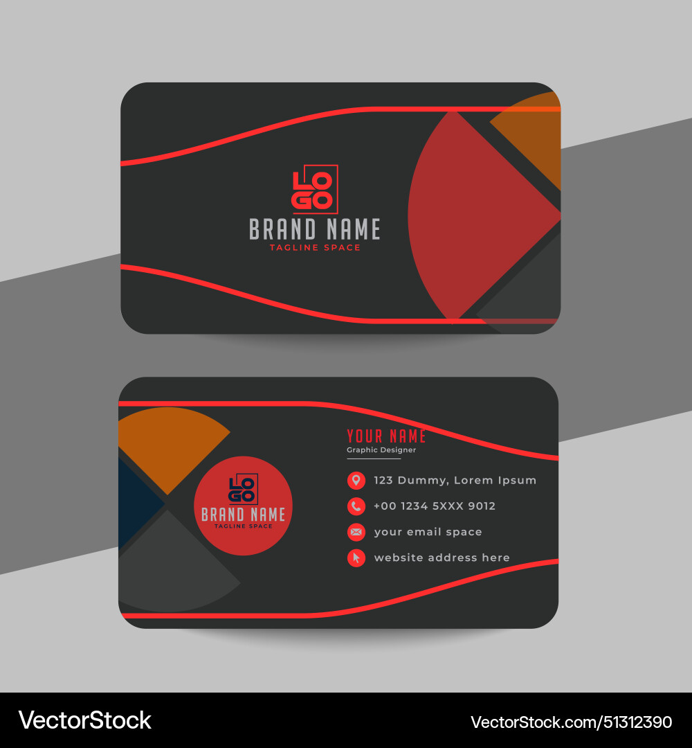 Creative modern name card and business Royalty Free Vector