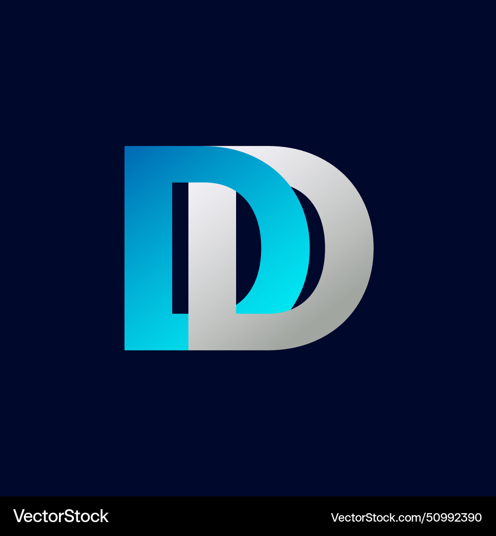 Dd letter logo template design Royalty Free Vector Image