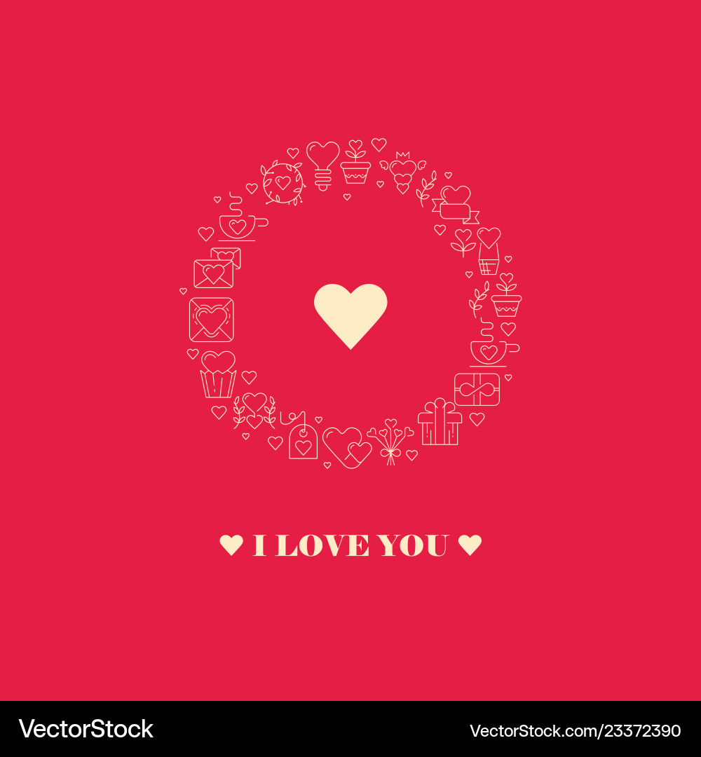 Declaration of love poster Royalty Free Vector Image
