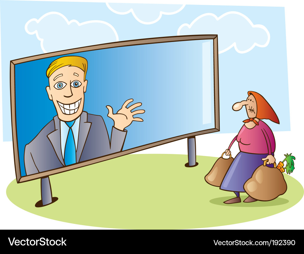 Election campaign billboard Royalty Free Vector Image