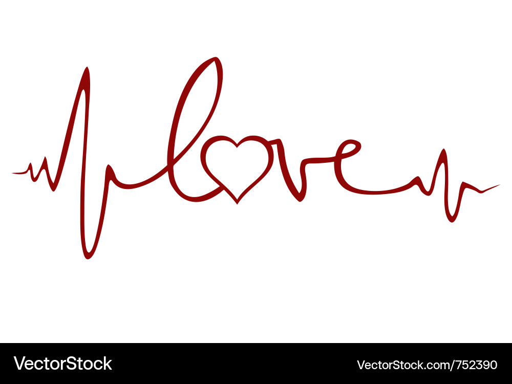 Heartbeat EKG Isolated Royalty Free Vector Image