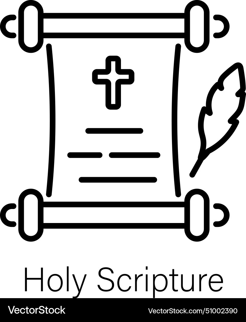 Holy scripture Royalty Free Vector Image - VectorStock