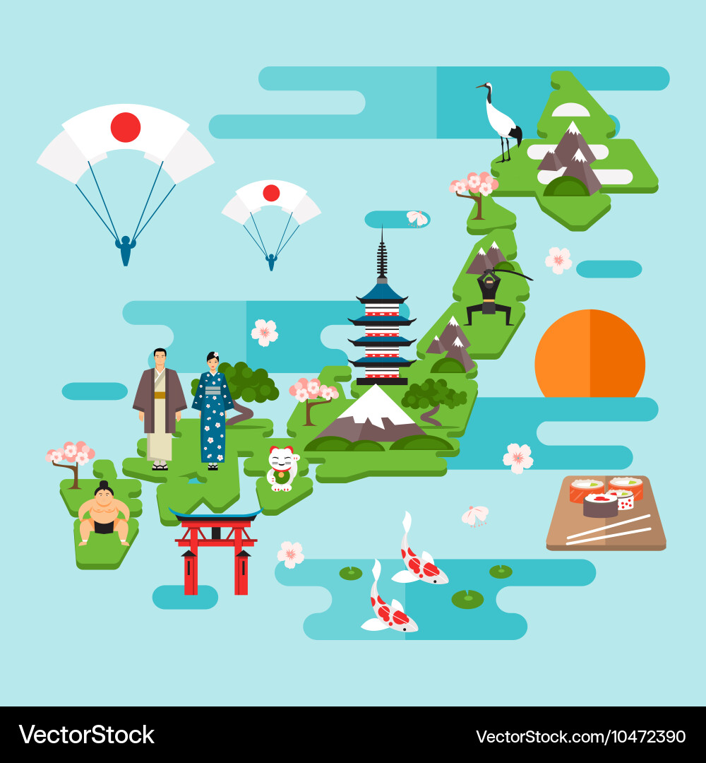 Infographics about japan Royalty Free Vector Image