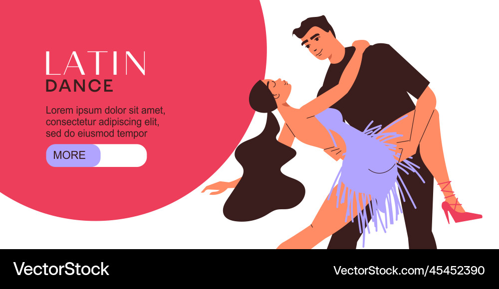 Latin dance horizontal banner Royalty Free Vector Image