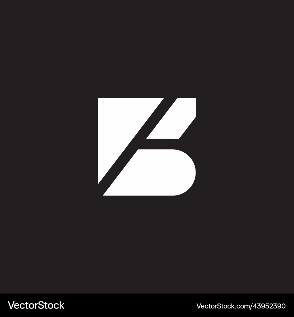Letter hb simple geometric triangle logo Vector Image