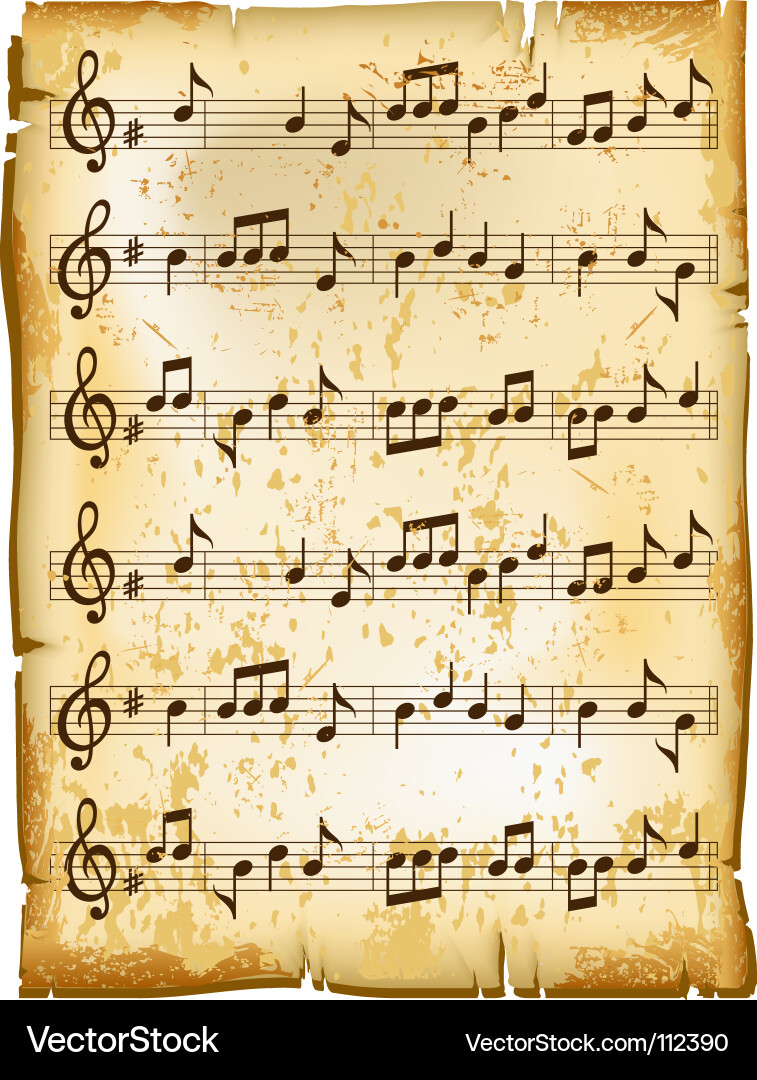 Music sheet Royalty Free Vector Image - VectorStock