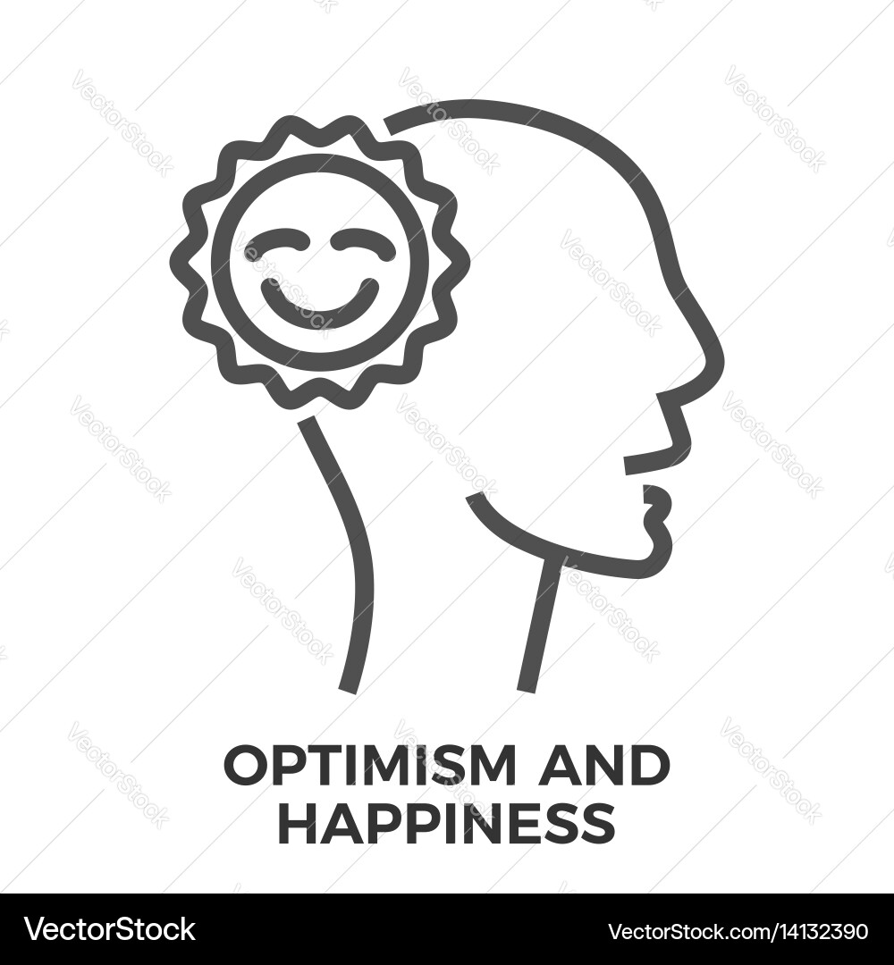 Optimism and happiness Royalty Free Vector Image