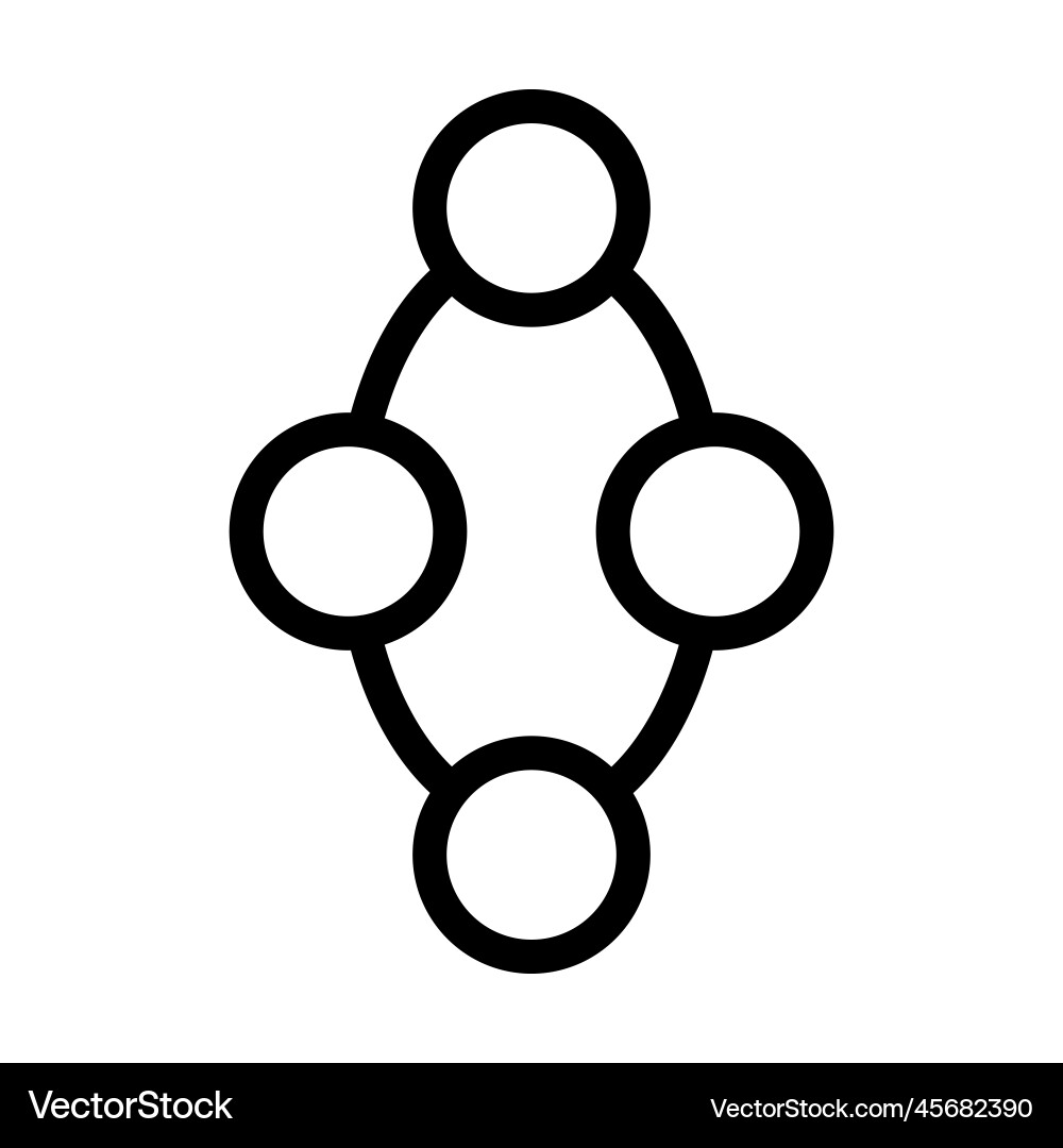 Oval thick line icon Royalty Free Vector Image