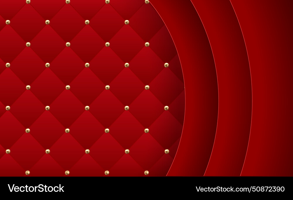 Red upholstery leather texture background Vector Image