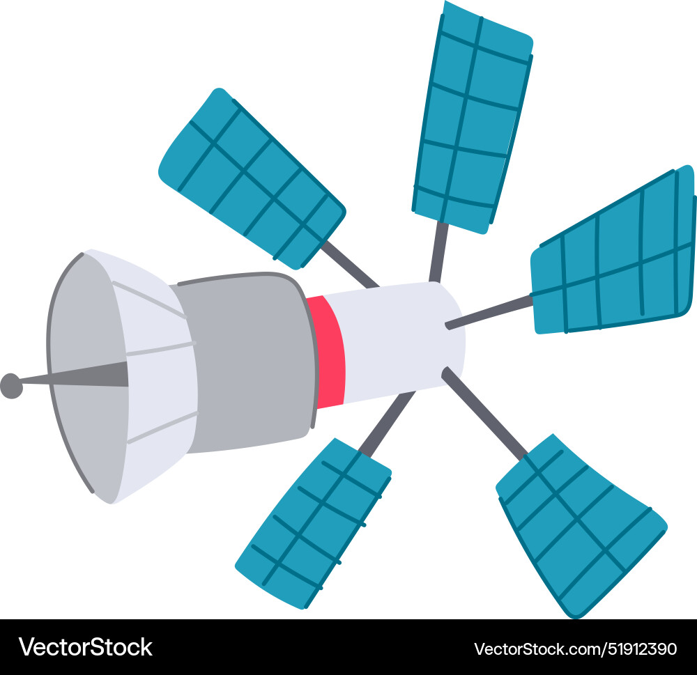 Satellite cartoon Royalty Free Vector Image - VectorStock