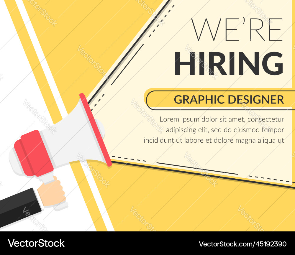 Were hiring Royalty Free Vector Image - VectorStock
