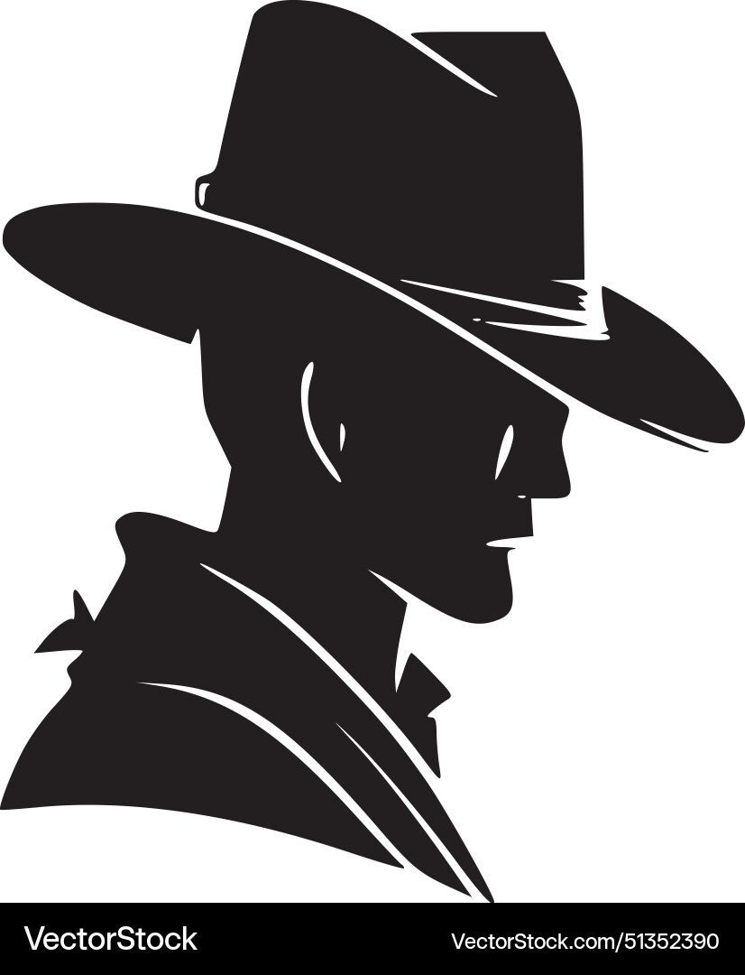 Western - minimalist and flat logo Royalty Free Vector Image