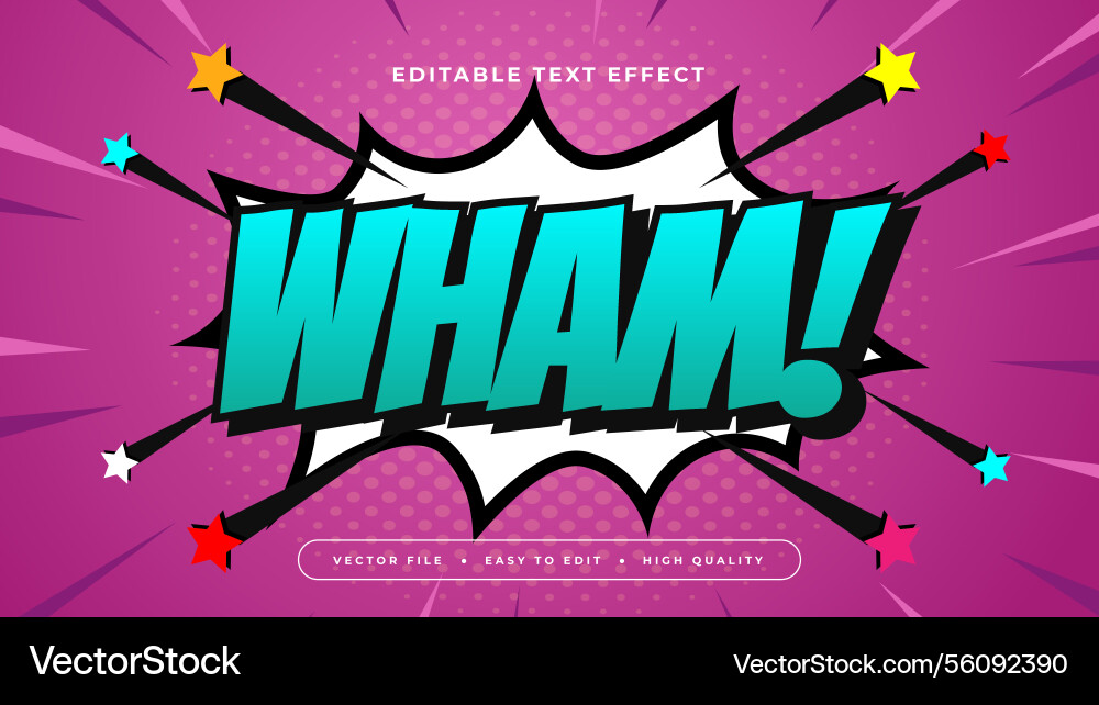 White green and purple violet wham 3d editable Vector Image