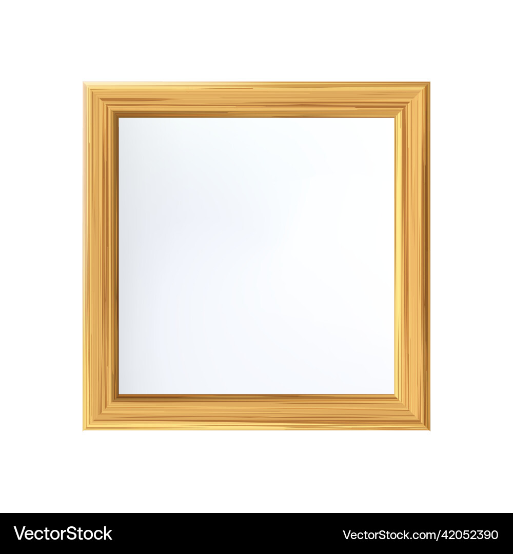 Wooden Photo Frame - Elegant Style Royalty Free Vector Image