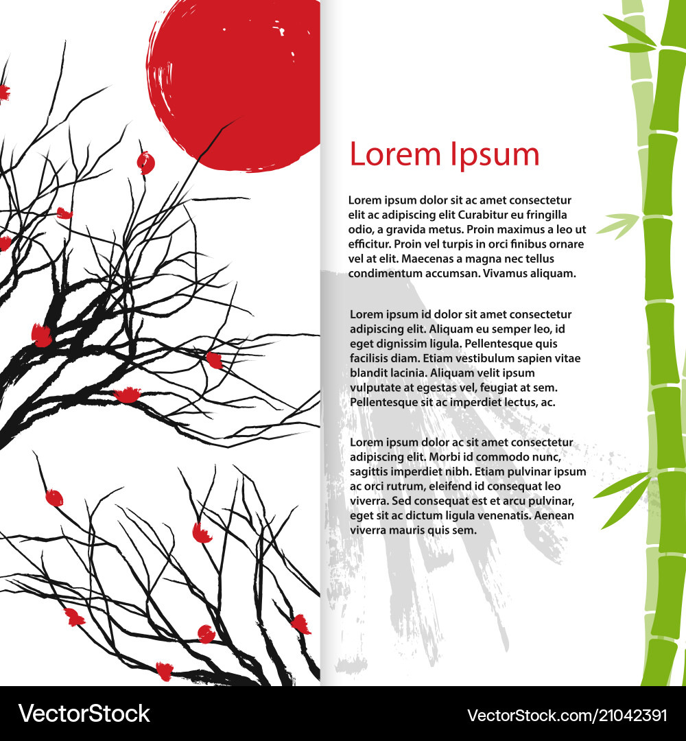 Asian style banner template japanese Royalty Free Vector