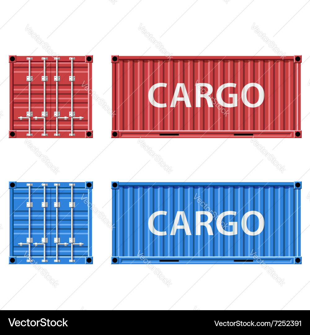 Cargo container stock Royalty Free Vector Image