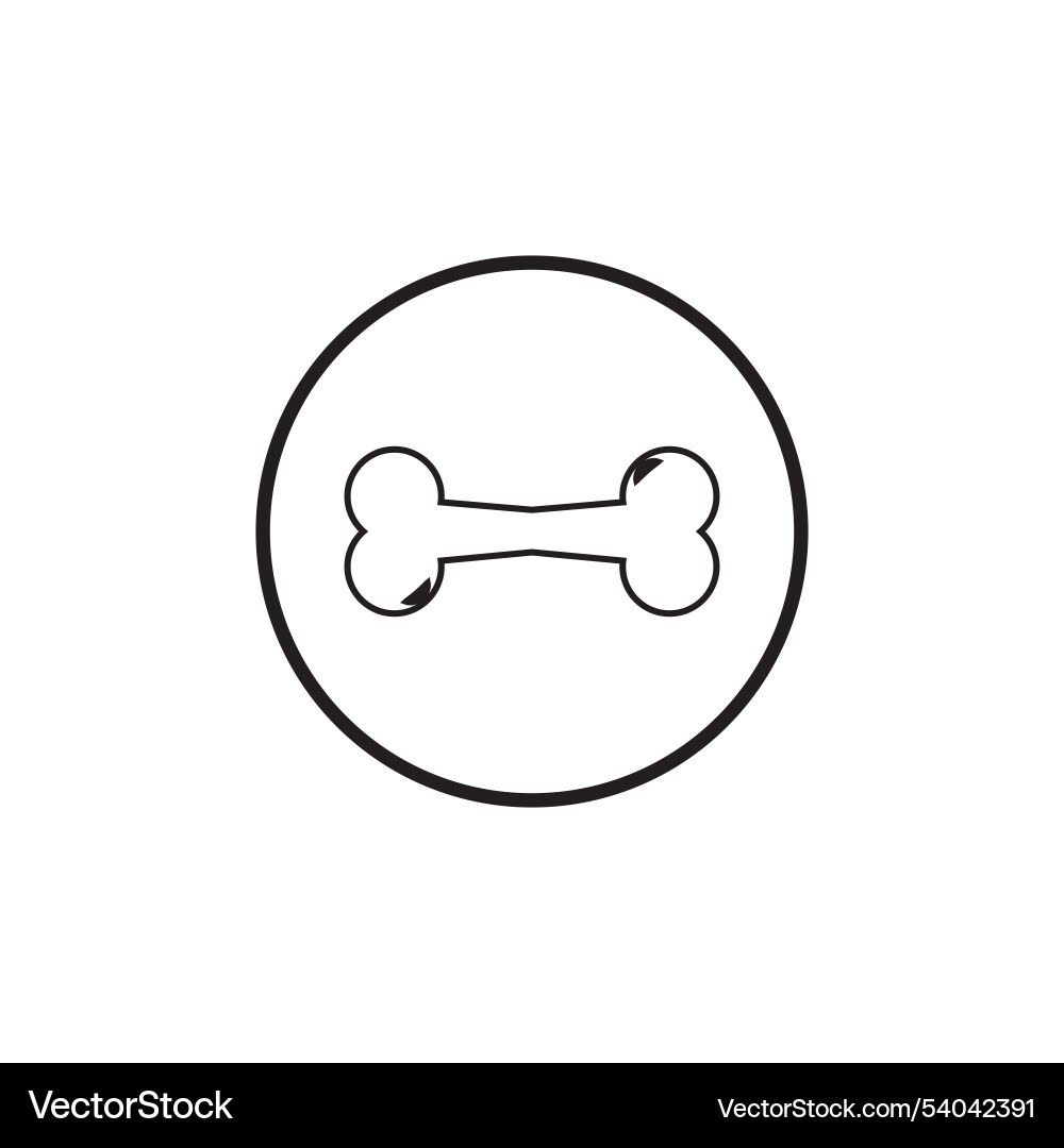 Dog bone logo icon Royalty Free Vector Image - VectorStock