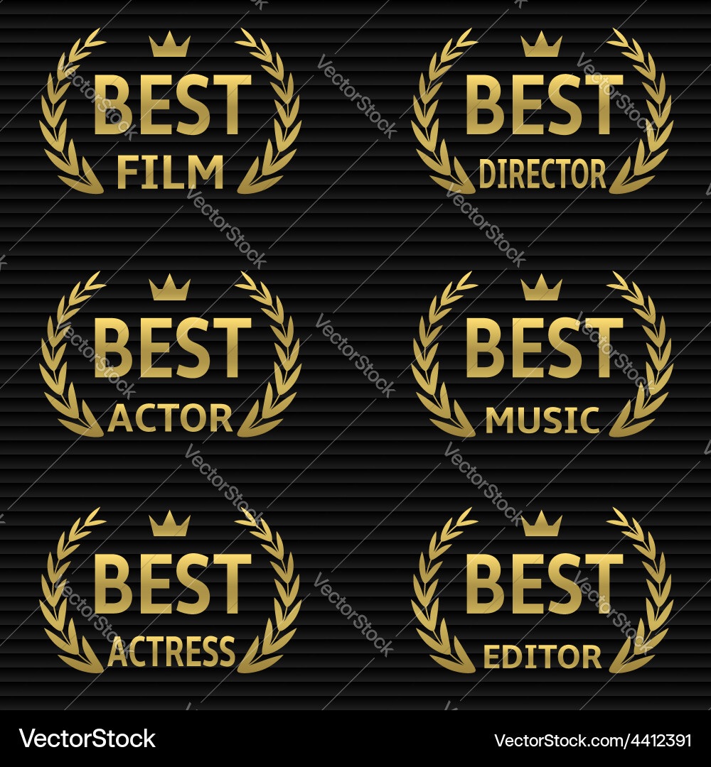 Golden Film Awards Royalty Free Vector Image - VectorStock