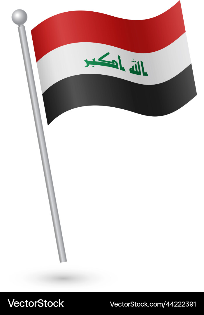 Iraq national flag Royalty Free Vector Image - VectorStock