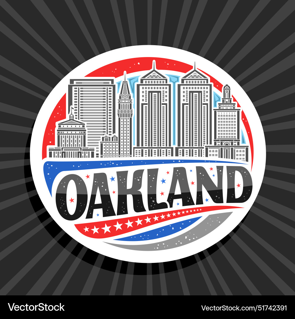 Logo for oakland Royalty Free Vector Image - VectorStock