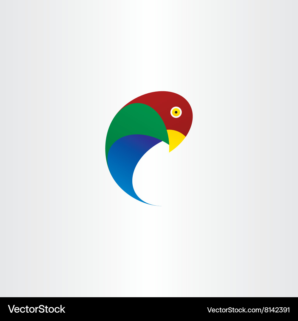 Parrot bird icon symbol Royalty Free Vector Image