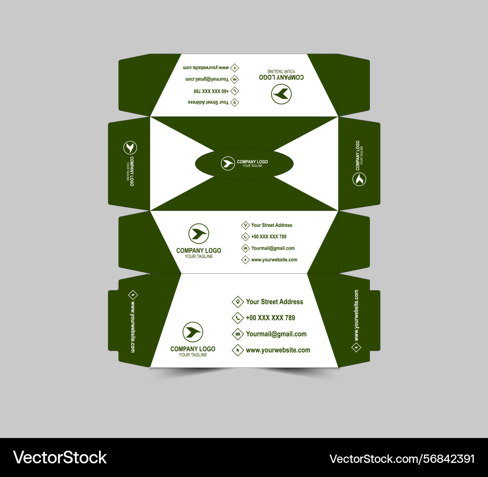 Tissue box design template paper towel packaging Vector Image