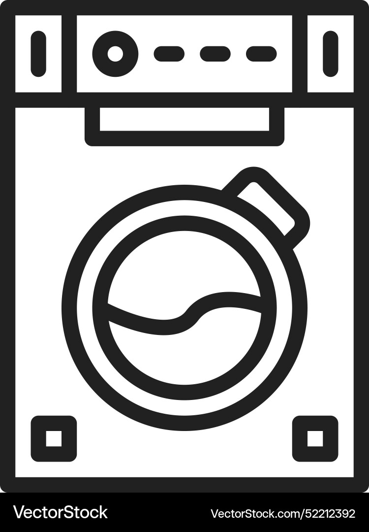 Automatic washing machine icon image Royalty Free Vector