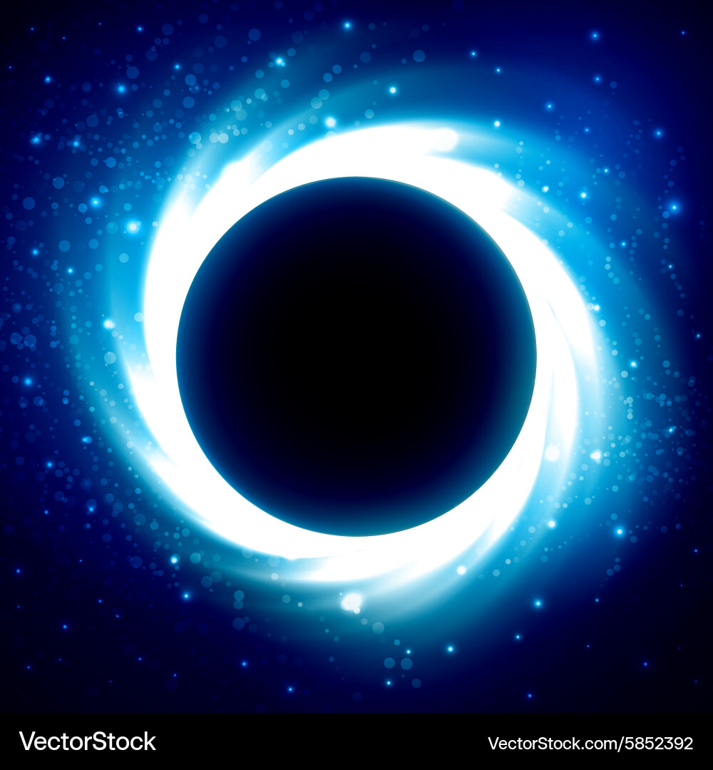 Black hole in outer space distant galaxy Vector Image