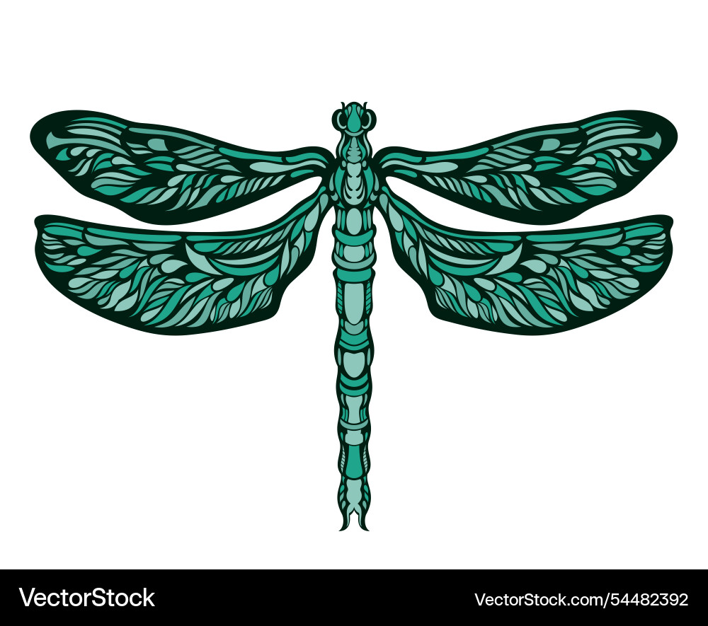 Dragonfly art Royalty Free Vector Image - VectorStock