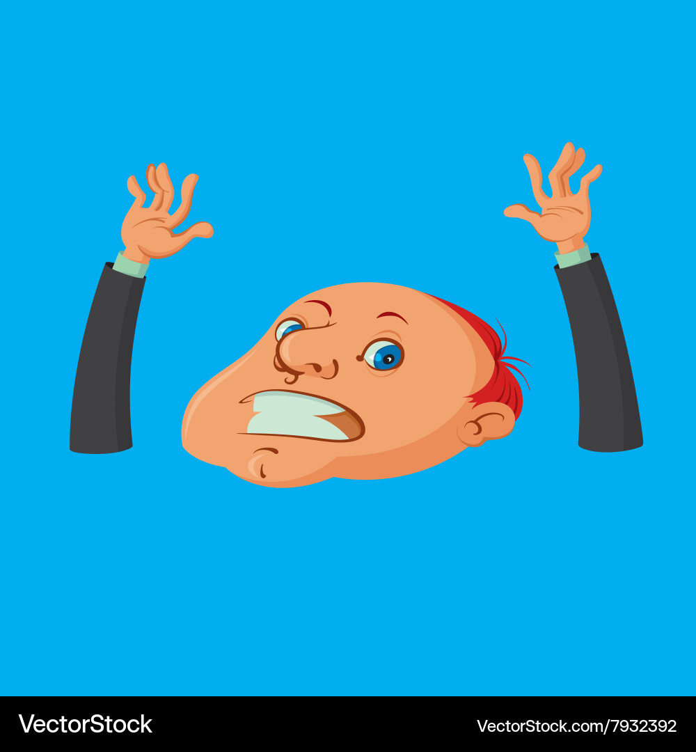 Drowning man cartoon Royalty Free Vector Image