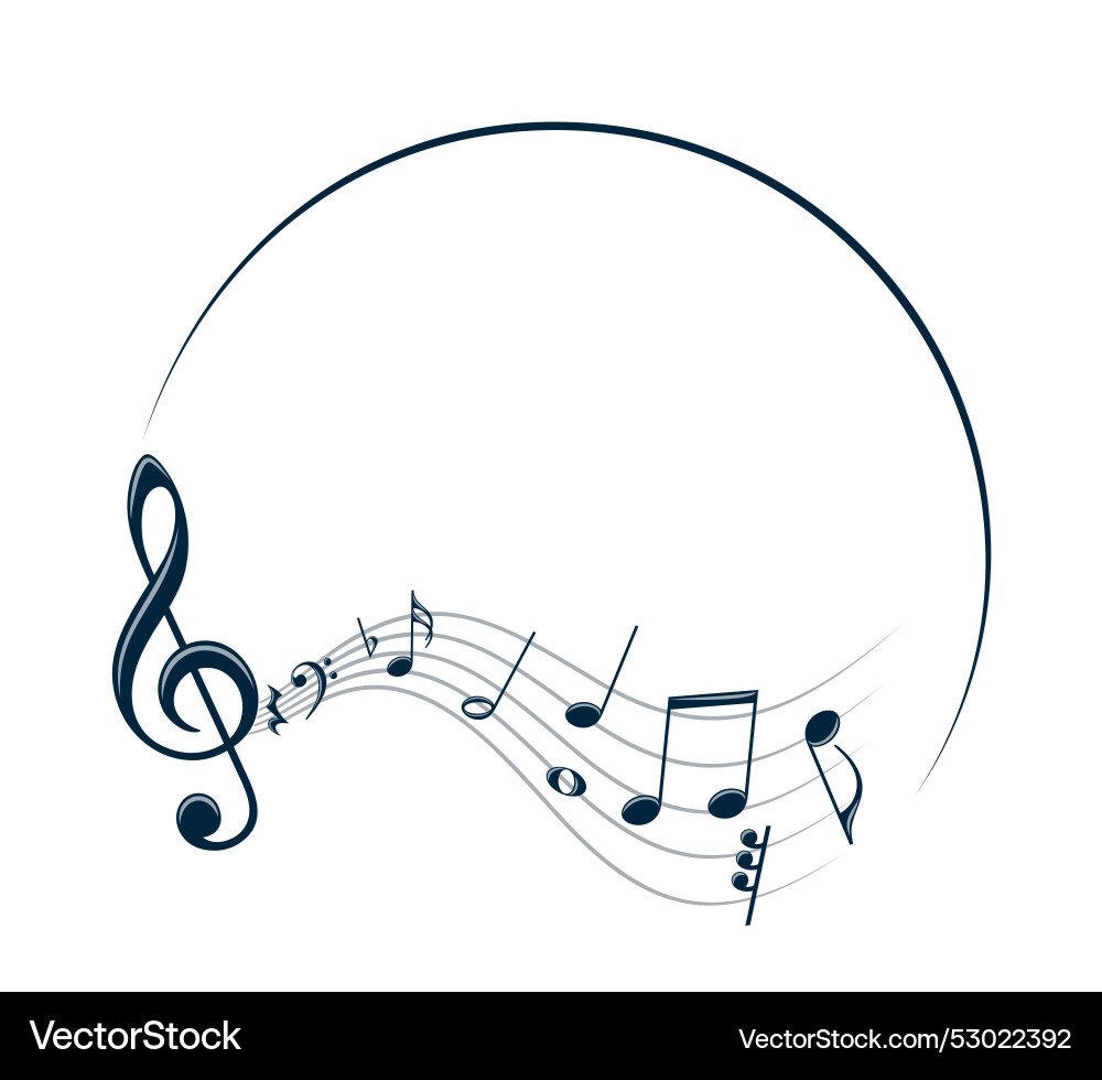Frame with music notes Royalty Free Vector Image