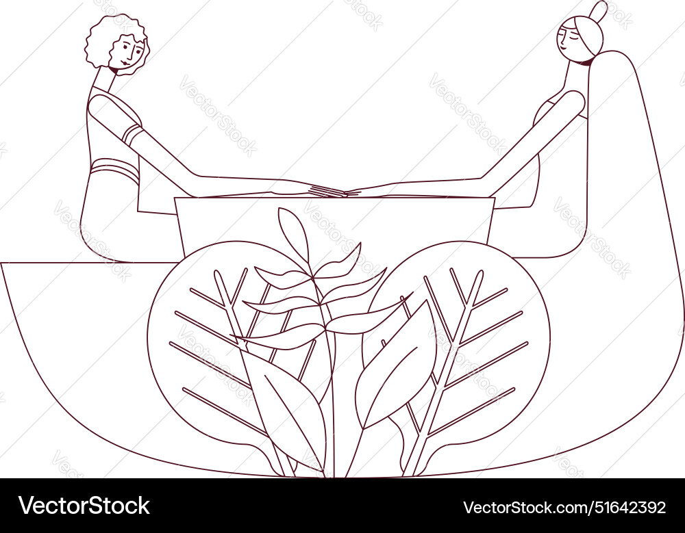 Manicure and hand-massage techniques sketch Vector Image