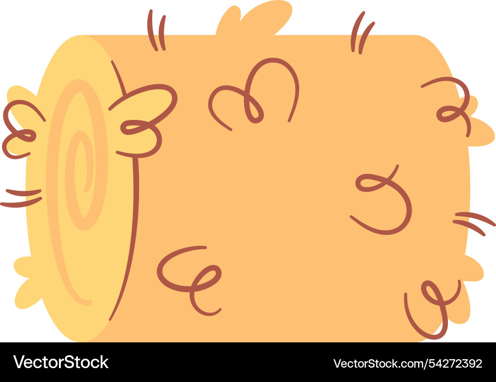 Round hay bale Royalty Free Vector Image - VectorStock