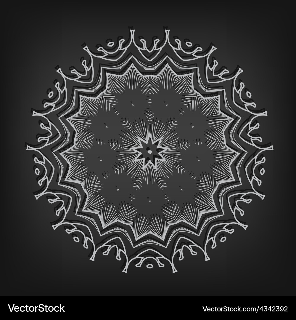 Vintage circle pattern in victorian style Vector Image