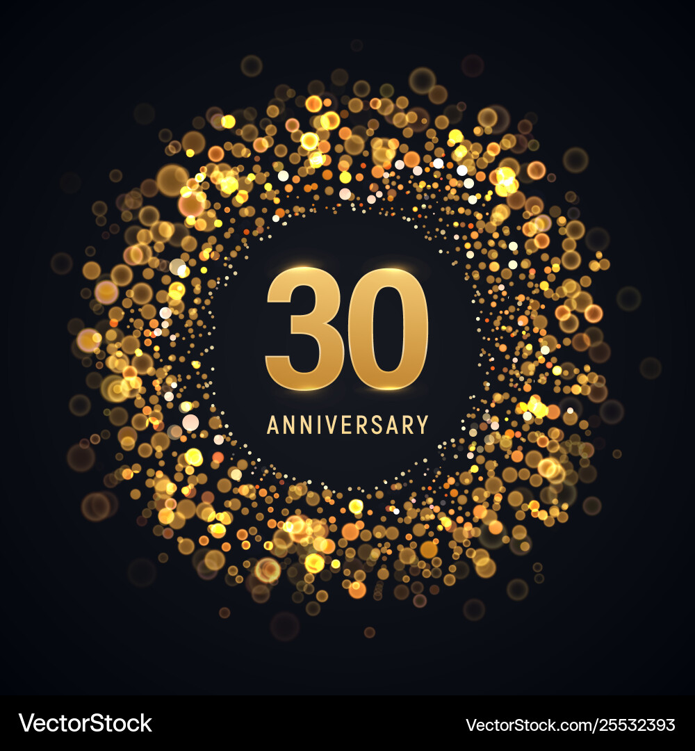 30 years anniversary isolated design Royalty Free Vector