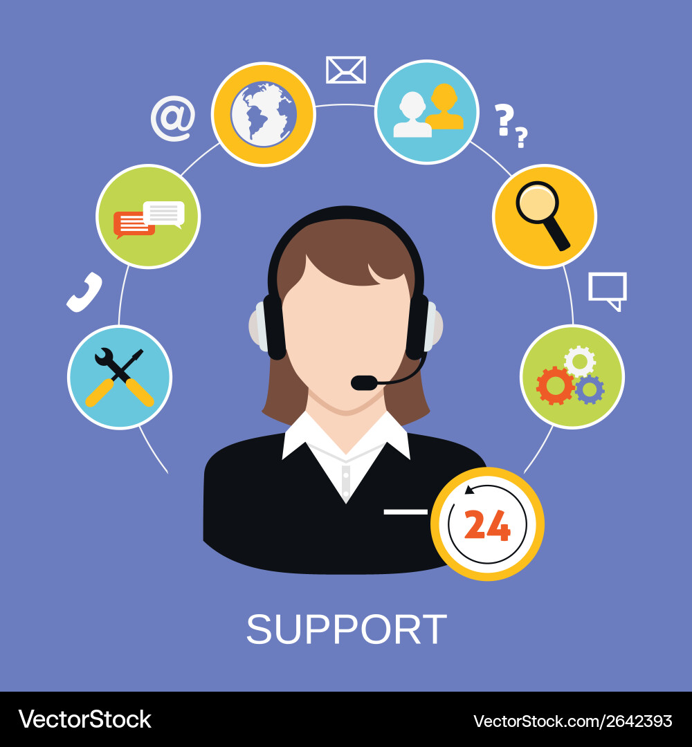 Customer support service Royalty Free Vector Image