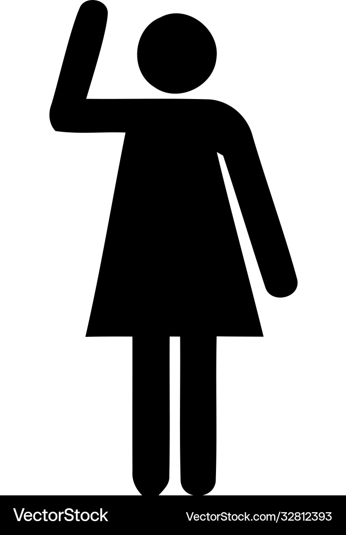 Figure stick icon women Royalty Free Vector Image