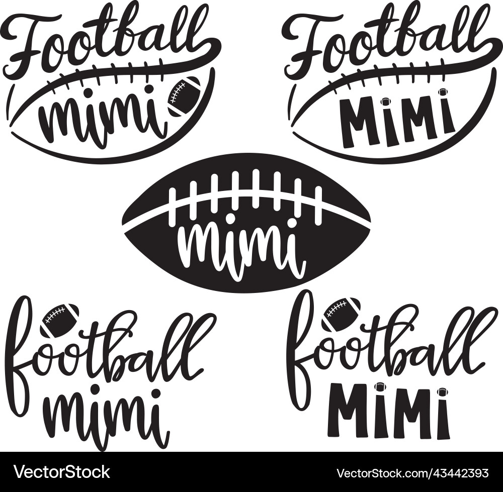 Football mimi Royalty Free Vector Image - VectorStock