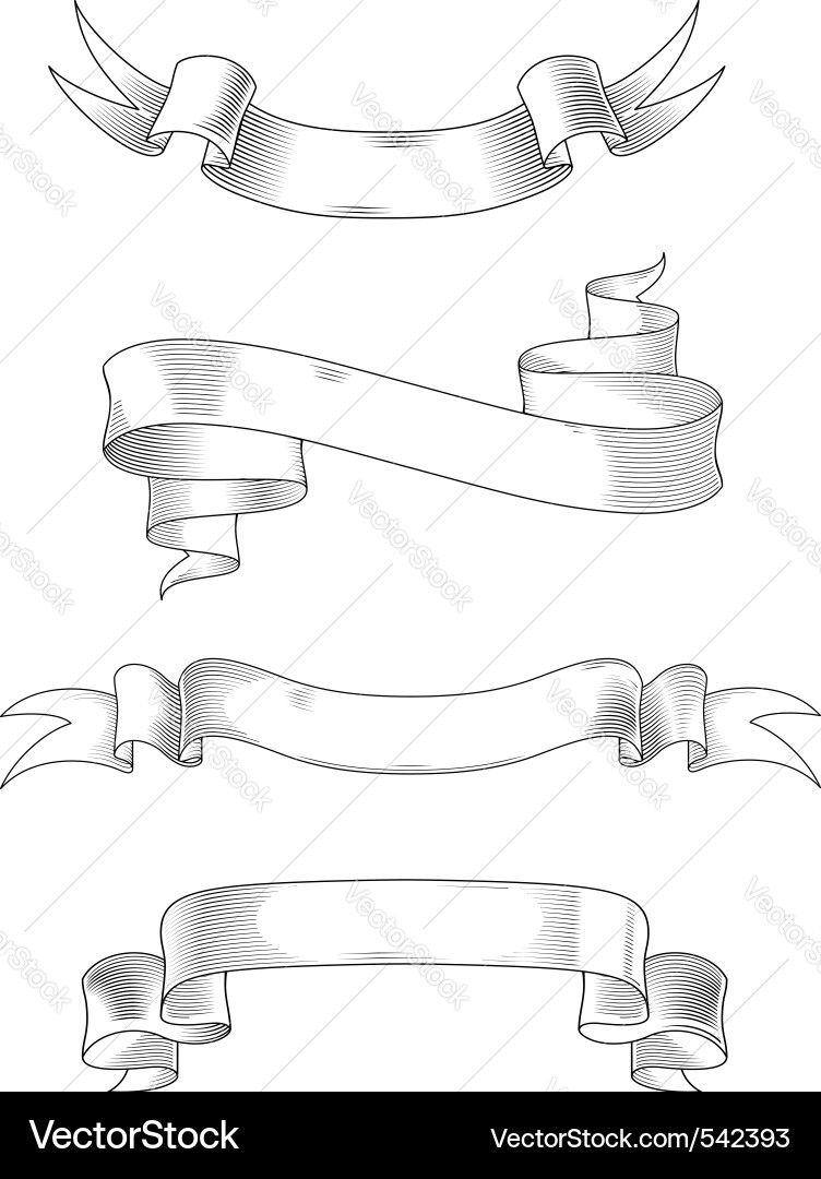 Heraldry ribbons Royalty Free Vector Image - VectorStock