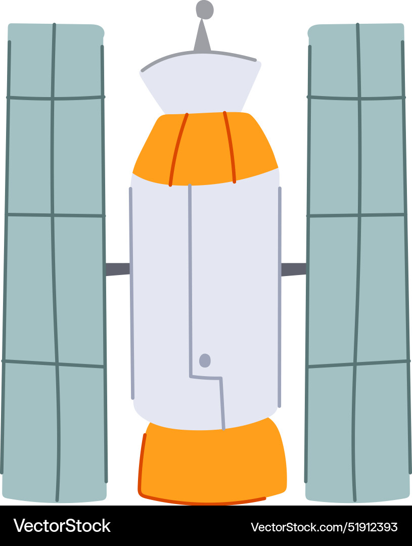 Map satellite cartoon Royalty Free Vector Image