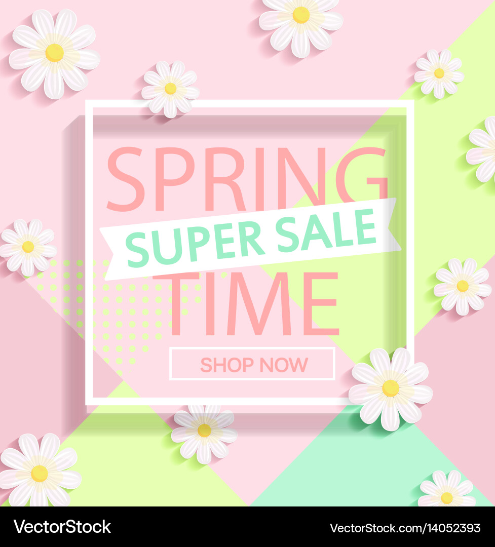 Spring super sale Royalty Free Vector Image - VectorStock
