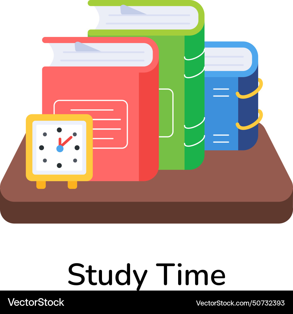Study time Royalty Free Vector Image - VectorStock